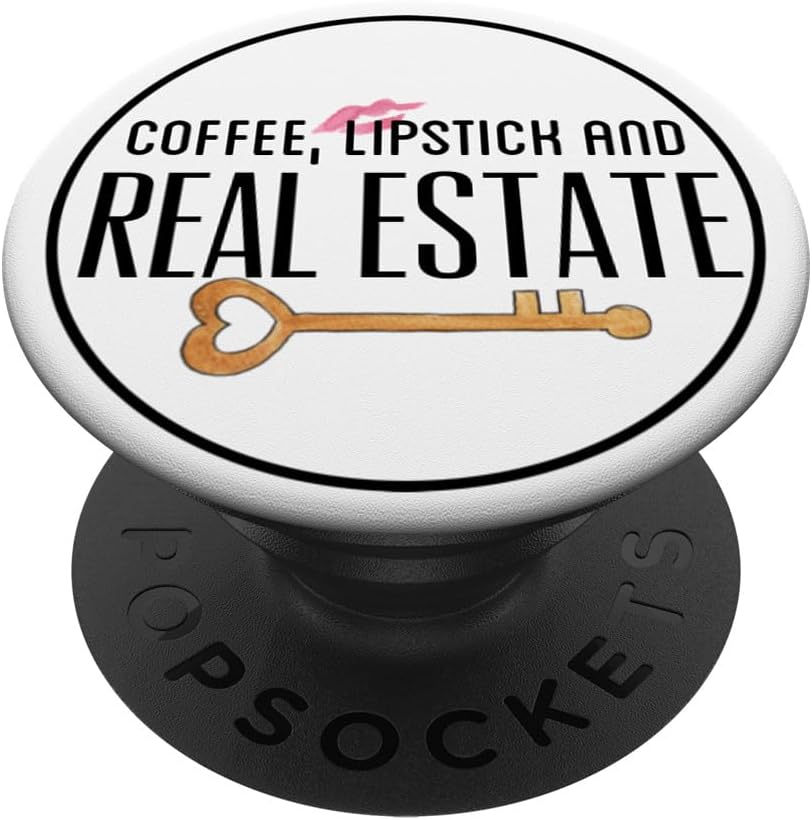 Amazon.com: Coffee Lipstick and Real Estate White Black Pink Pop Socket ...