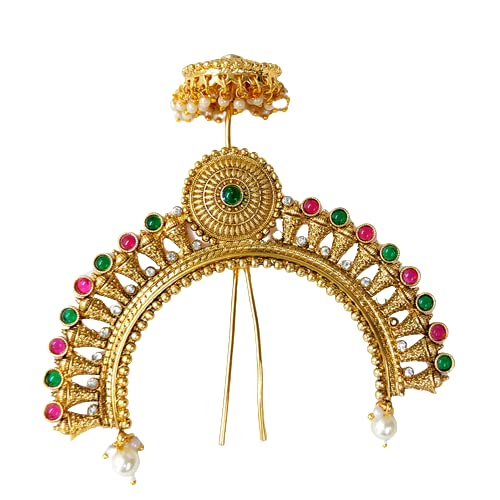 Hayagi Women's Copper Ambada Pin Golden Antique Finish Antique Golden 4 ...