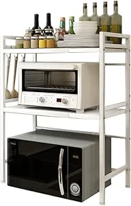 Amazon.com - Expandable Microwave Oven Rack, 3 Tiers Metal Heavy Duty Microwave Stand ...