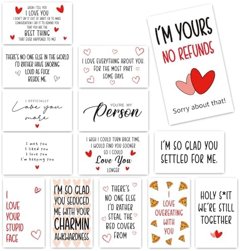 Amazon.com: Funny Mini Anniversary Cards Love Notes Cards with ...
