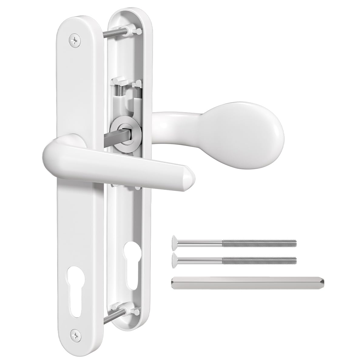 Bwintech 1 Pcs White Aluminum UPVC Door Handle,Lever/Pad Inline 92mm ...