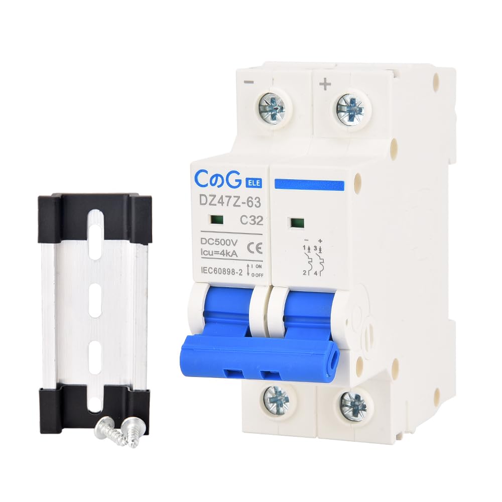 Snapklik.com : DC Miniature Circuit Breaker, 2 Pole 32 Amp 500V DC ...