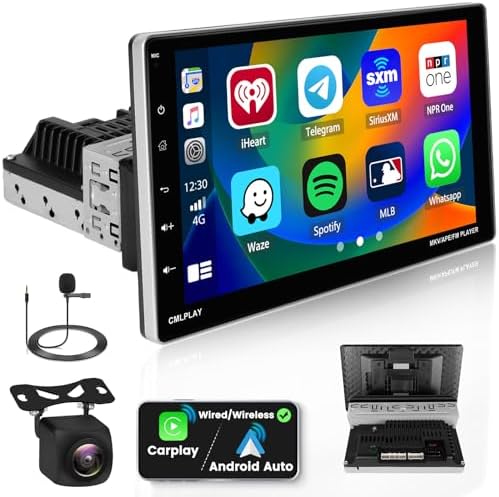 Amazon.com: Inefala 2+64GB Android 13 Single Din Car Stereo with Carplay Android Auto 9 ...