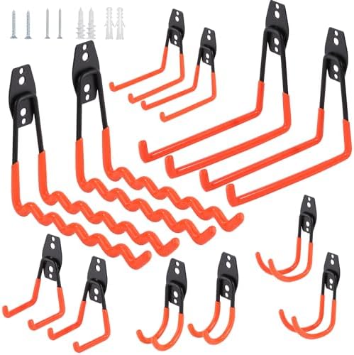 Zawaer Crochet Rangement Garage, Lot de 12 Crochets Muraux Robustes ...