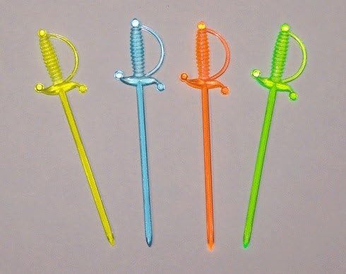 Amazon.com | 1000 Multi Colored Cocktail Swords - Knight Food Picks ...