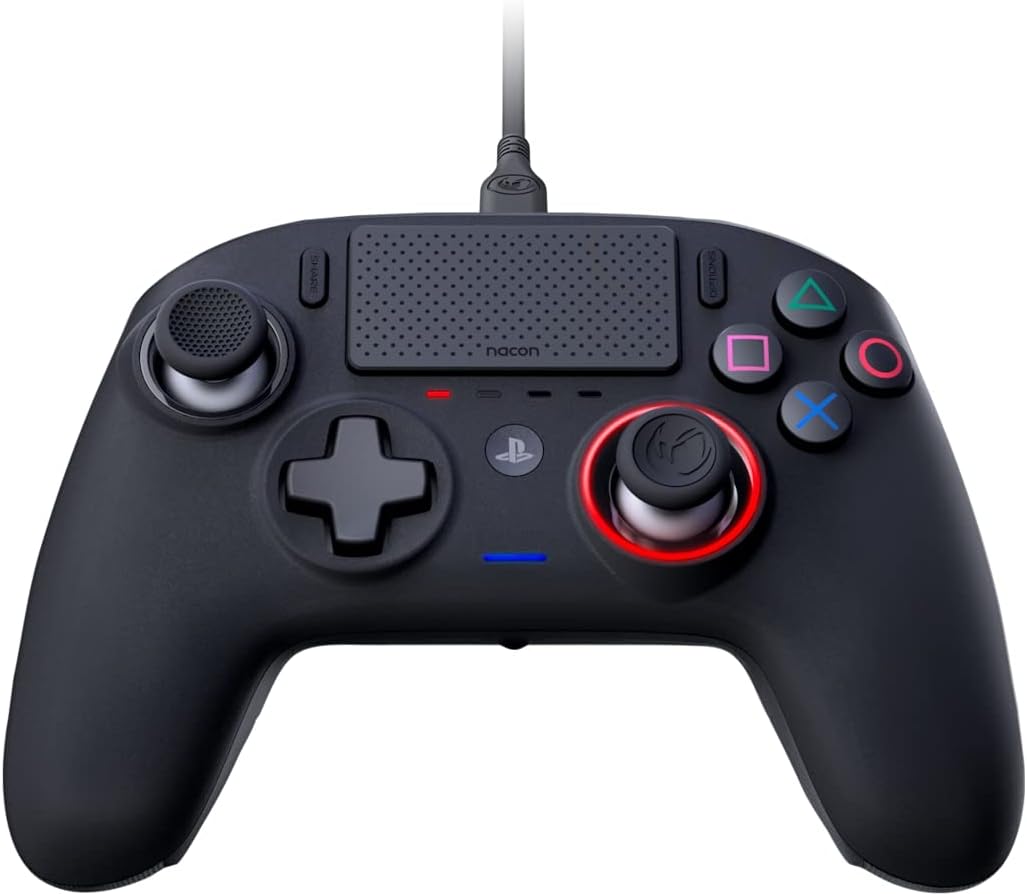 Amazon.com: NACON PlayStation 4 Controller - Wired, USB-C, 4 ...