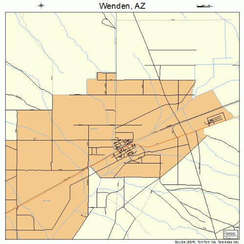 Amazon.com: Large Street & Road Map of Wenden, Arizona AZ - Printed ...