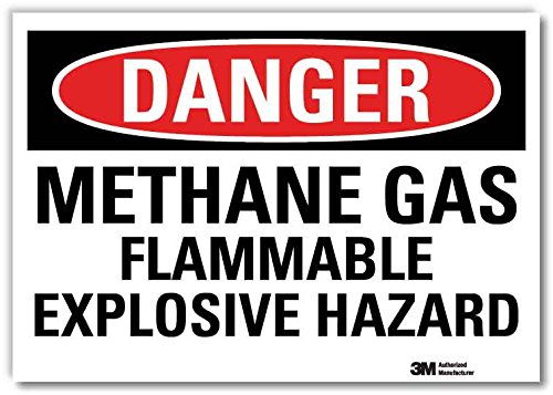 SmartSign “Danger - Methane Gas, Flammable Explosive Hazard” Label | 10 ...