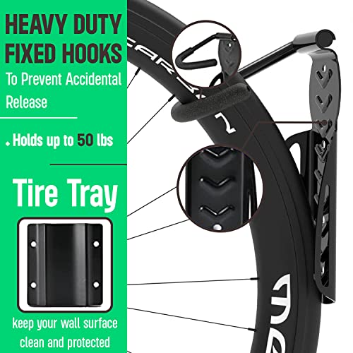 Snapklik.com : Etoolia 4 Pcs Heavy Duty Bike Wall Mount Hooks
