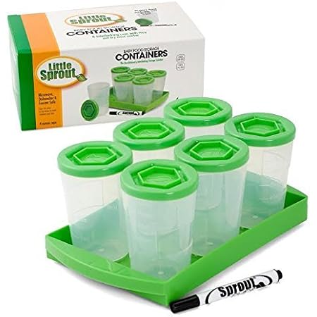 Amazon.com : Fresh N Freeze 4 Ounce Reusable Baby Food Containers 6 ...