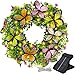 Amazon.com: ZFNN Wreaths for Front Door with Solar Lights, 18” Spring ...