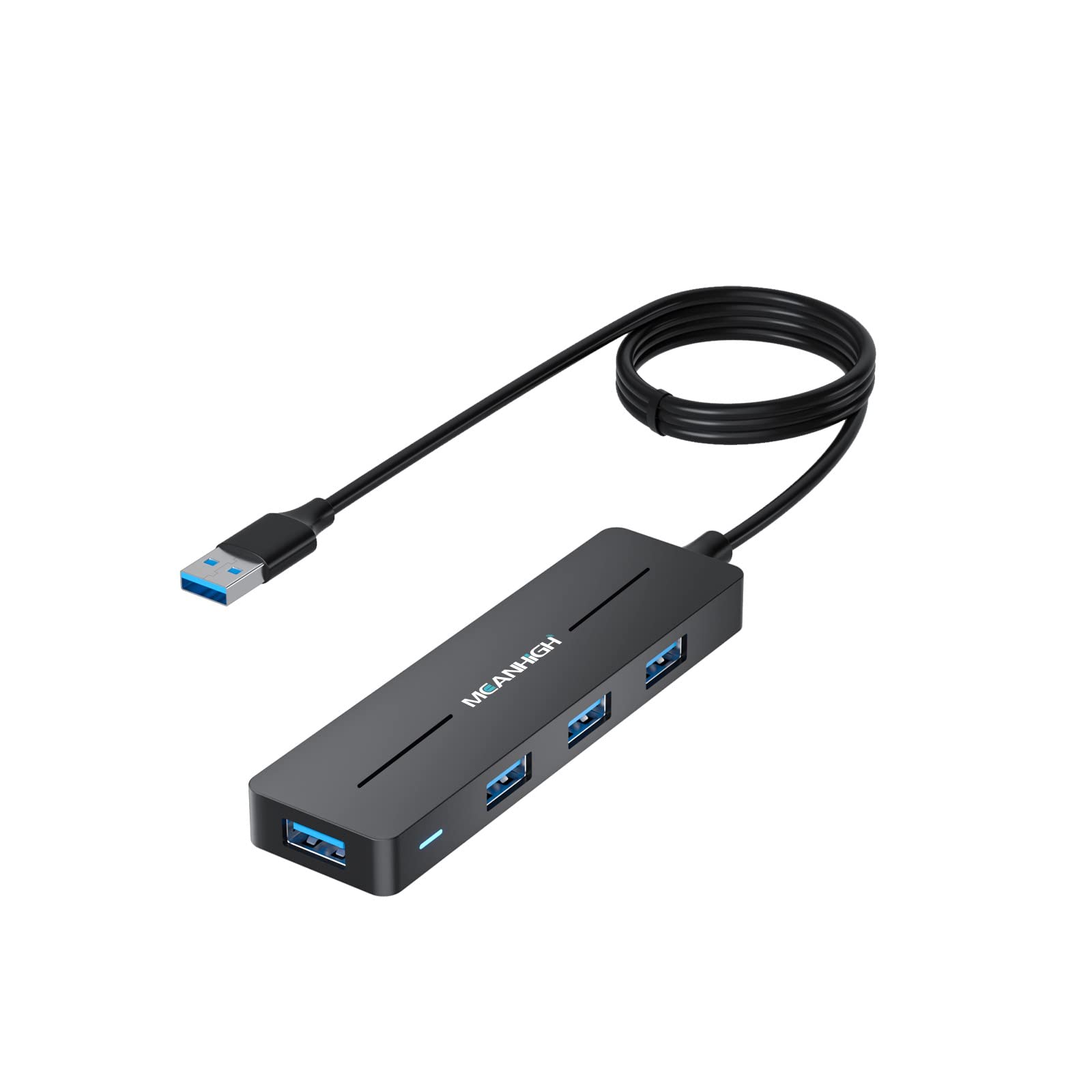 Amazon.com: MEANHIGH USB Hub, 3.0 4-Port Ultra-Slim Data USB Expander ...