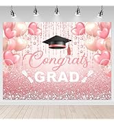 Amazon.com : Mocsicka 2025 Graduation Backdrop Red and Blue Glitter ...