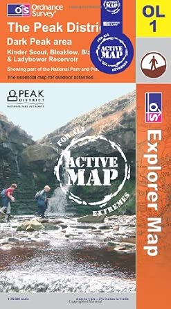 The Peak District - Dark Peak Area: No. OL01 (OS Explorer Map Active ...