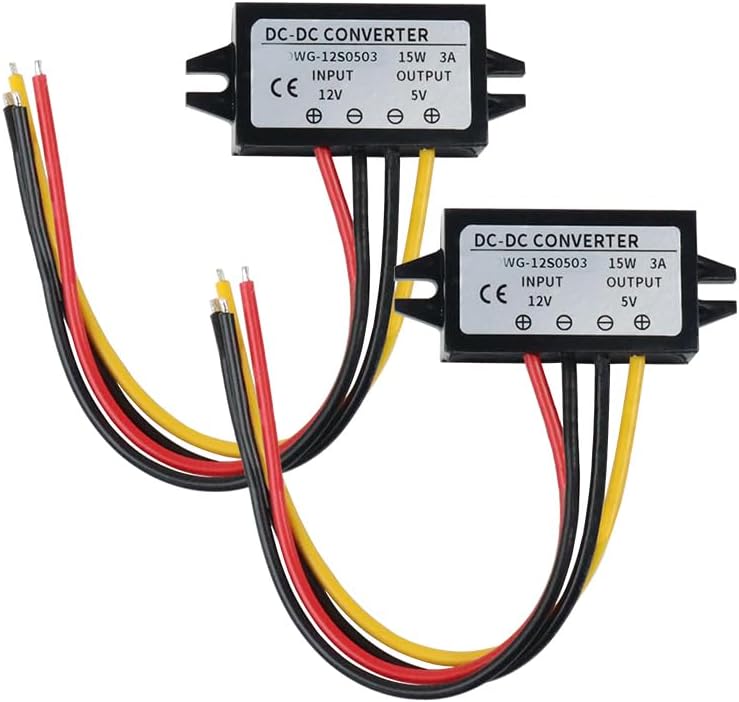Amazon.com: 12v to 5v DC DC Converter(2pcs), 5V 3A 15W Voltage ...