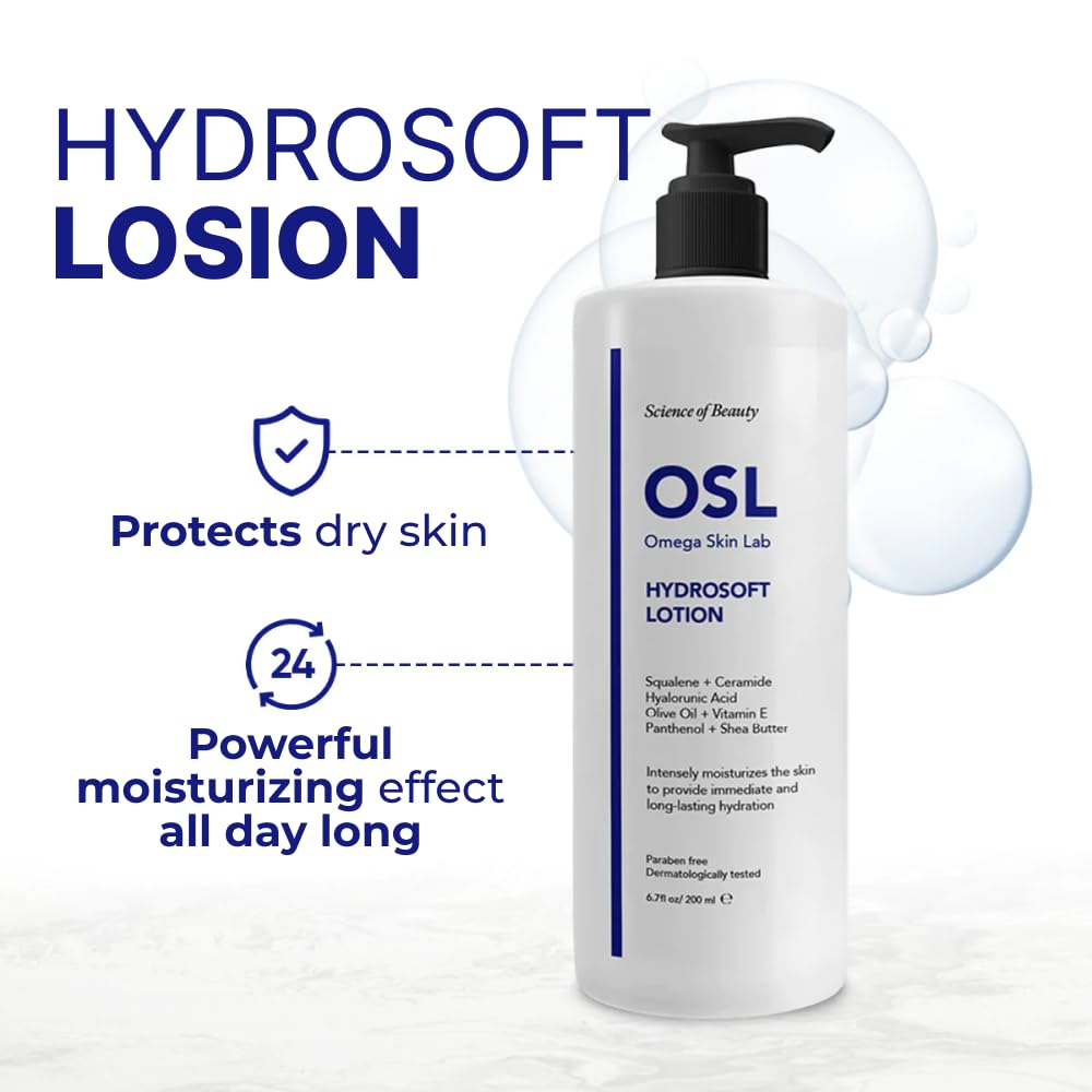 OSL Hydrosoft Lotion 200ML Nourishing Face Moisturiser, Body Lotion and ...