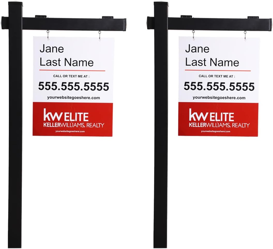 Amazon.com: Goplus Real Estate Sign Posts, 6 Ft 4 Pack Vinyl Realtor ...