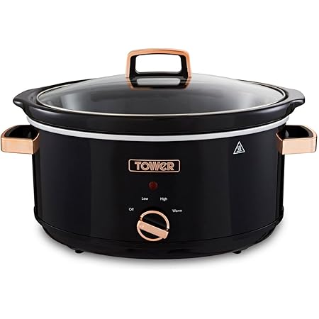 Tower T16019RG Infinity Slow Cooker with 3 Heat Settings & Keep Warm ...