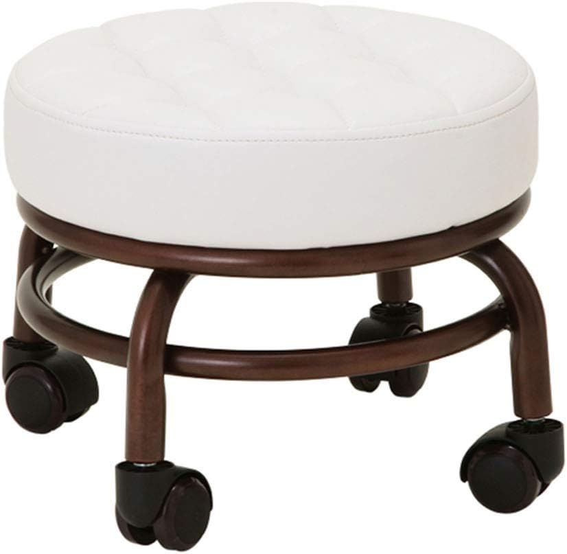 Amazon.com: LFIVEOOH Round Rolling Low Stool-360° Universal Wheel ...