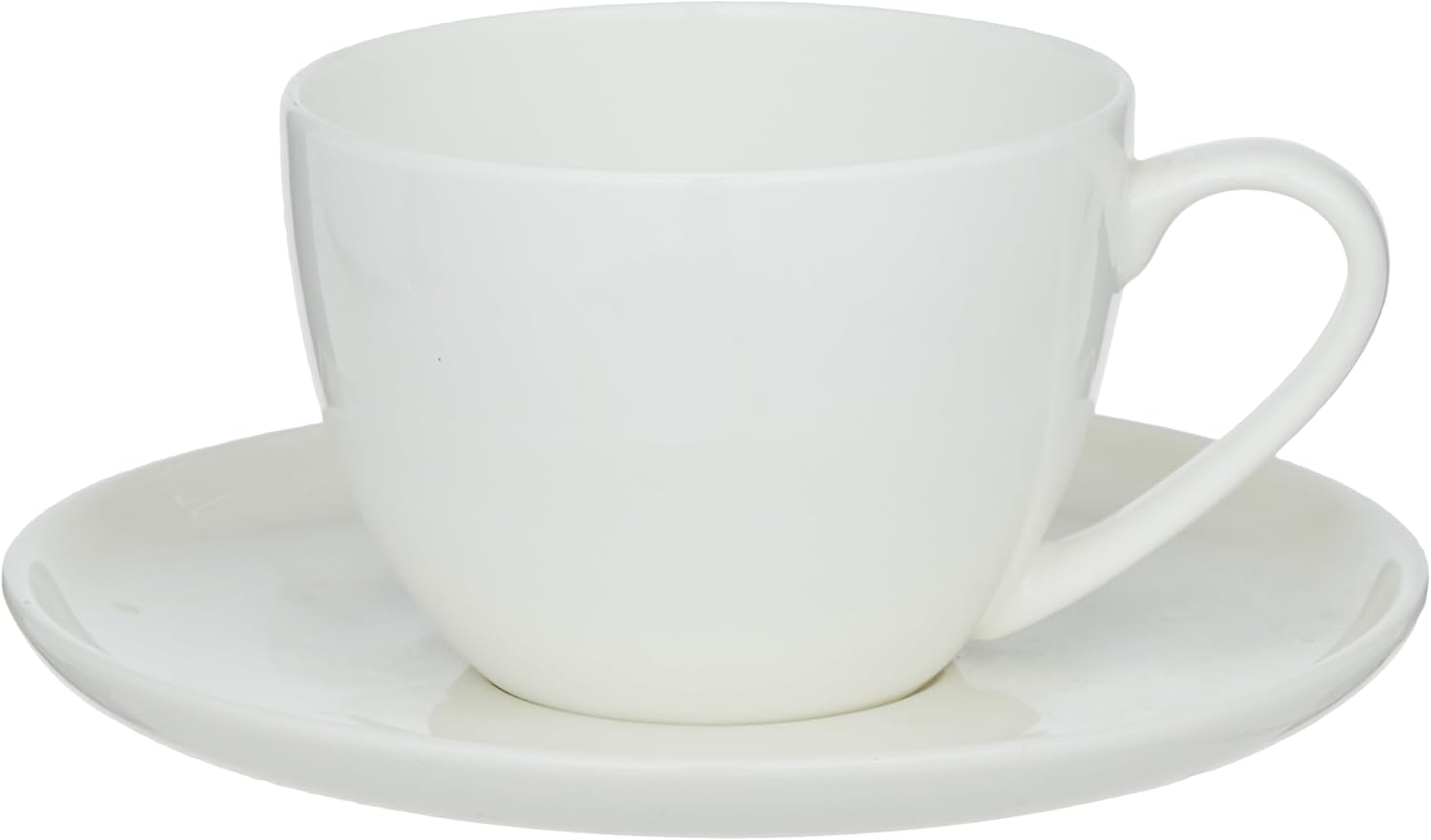 Shallow Cup and Saucer Set, White, 200ml, TS-WH-60: Buy Online at Best ...