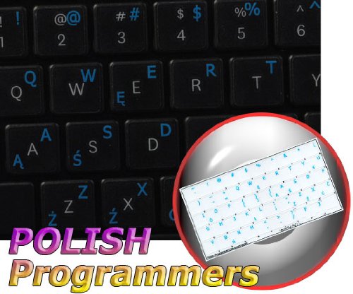 Amazon.com: POLISH PROGRAMMER KEYBOARD STICKERS ON TRANSPARENT ...