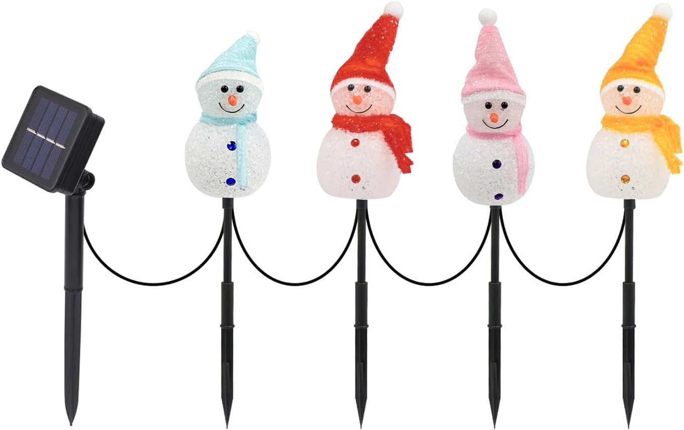 Amazon.co.jp: Lanito クリスマスライト 雪だるまライト ソーラーガーデンライト 4 in 1 クリスマス飾り ランプ 置物ライト LED ガーデンライト 屋外 埋込み式 ...