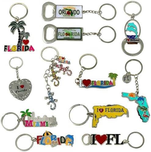Amazon.com: TSY TOOL Paquete de 12 llaveros de metal del estado de ...