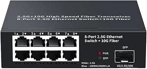 Amazon.com: 8-Port 2.5GbE Ethernet Switch 2.5Gbps Network Switch 1-Port ...