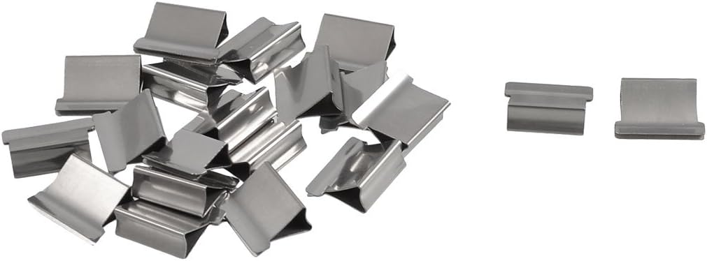 Amazon.com : 1.8cm x 1.3cm x 0.6cm Metal Clam Stapler Dispenser Clips ...