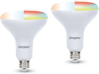 2-Pack Energizer Smart LED Bulb Multi-Color and Multi-White, BR30 ...