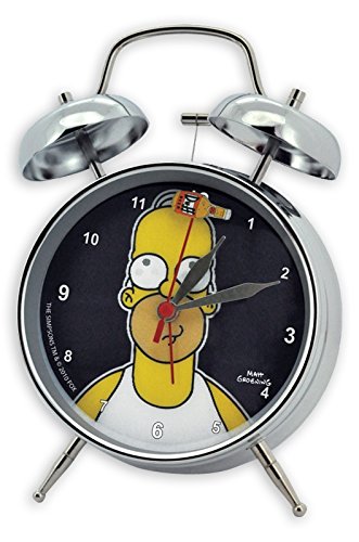 The Simpsons - Lenticular Image Changing Metal Alarm Clock (Homer ...