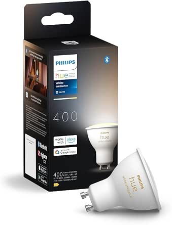 Philips Hue GU10 – Smart Spotlight White Ambiance : Amazon.co.uk: Lighting