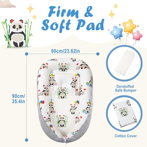 Doc A Tot Breathable Portable Soft Baby Lounger for Newborn 0-24 Months ...