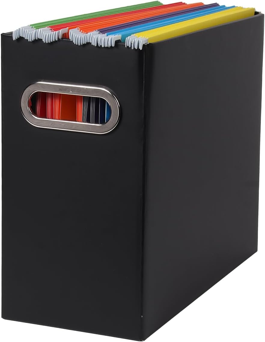 Amazon.com : Tcbelosion Collapsible File Organizer Box with Handle ...