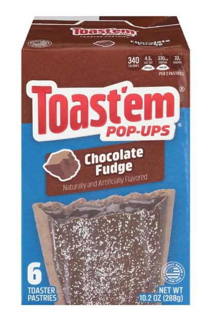 Amazon.com: Toast'em Pop Ups Chocolate Fudge (6 Toaster Pasteries) Net ...