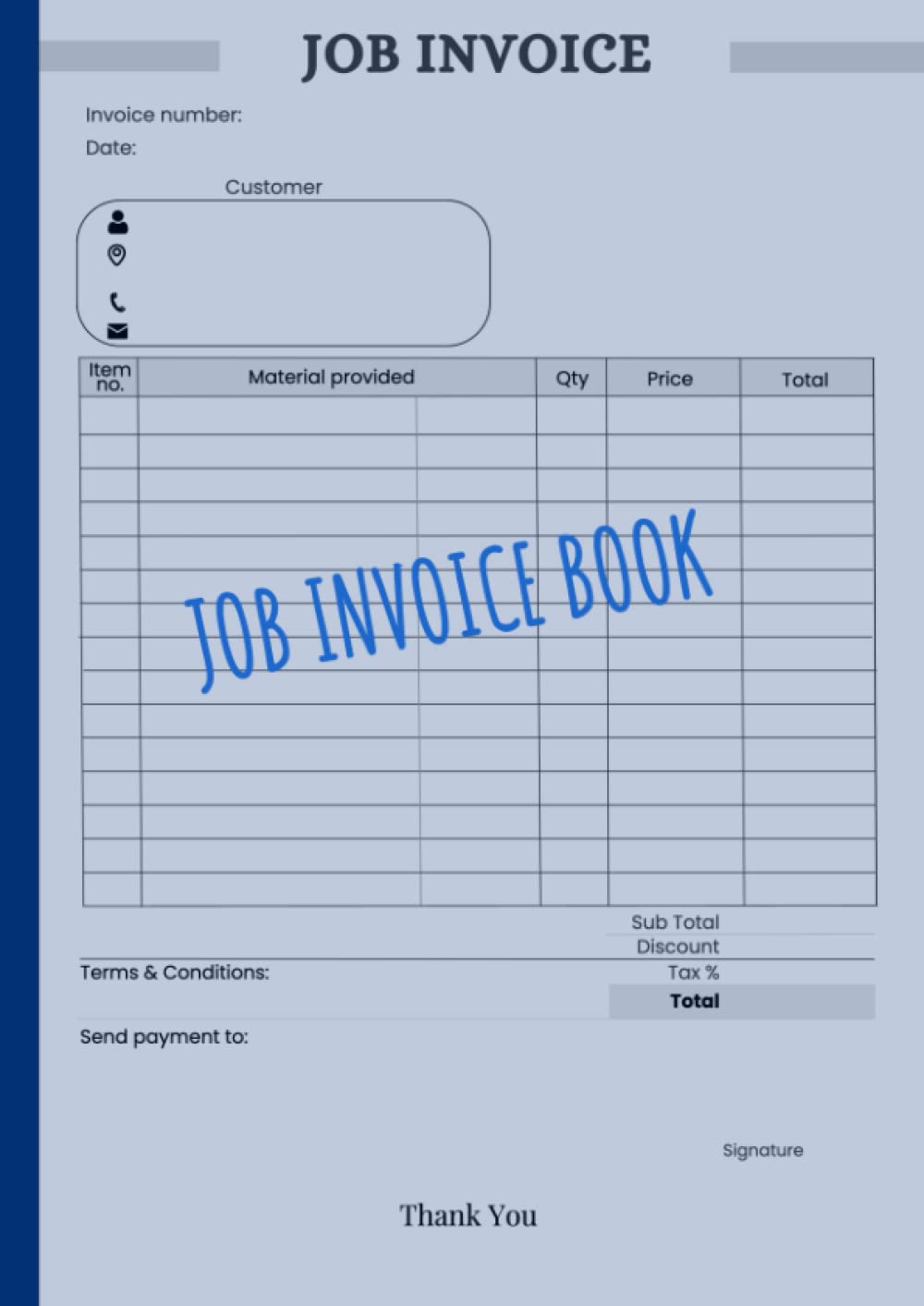 Job Invoice Book: A4 Blank Invoice Record Book for Small Business ...