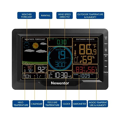 Snapklik.com : Newentor Weather Station Wireless Indoor Outdoor