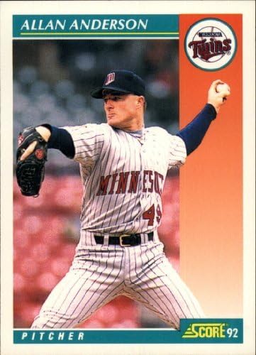 Amazon.com: 1992 Score #731 Allan Anderson NM-MT Minnesota Twins ...