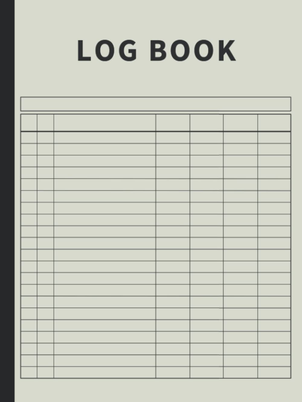 Amazon.com: Log Book: Large Multipurpose with 7 Columns to Track Daily ...