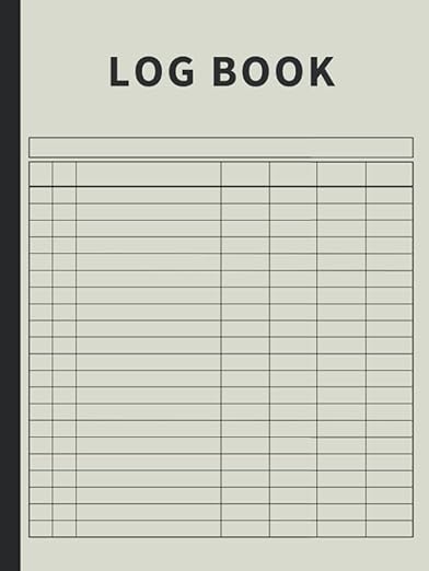 Amazon.com: Log Book: Large Multipurpose with 7 Columns to Track Daily ...