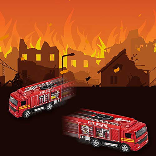 Snapklik.com : ArtCreativity 5 Inch Diecast Fire Engine Rescue Trucks ...