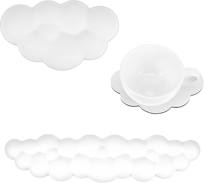 Amazon.com : WLLHYF Cloud Keyboard Wrist Rest, Cute Cloud Palm Rest Set ...