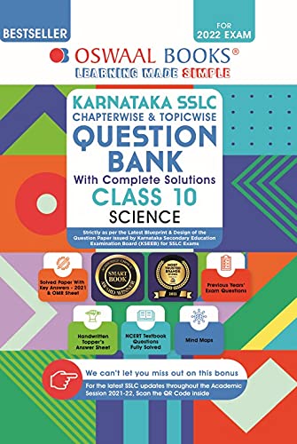 Oswaal Karnataka SSLC Question Bank Class 10 Science Book Chapterwise ...