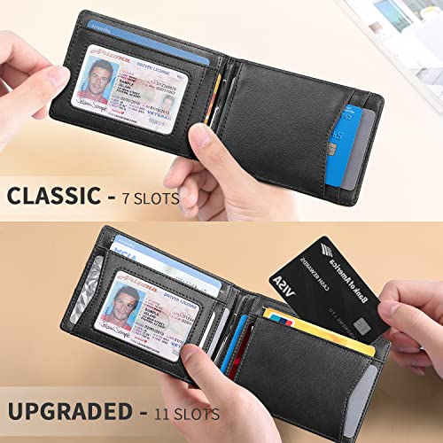 Snapklik.com : RUNBOX Genuine Leather Slim Wallet For Men RFID Blocking ...