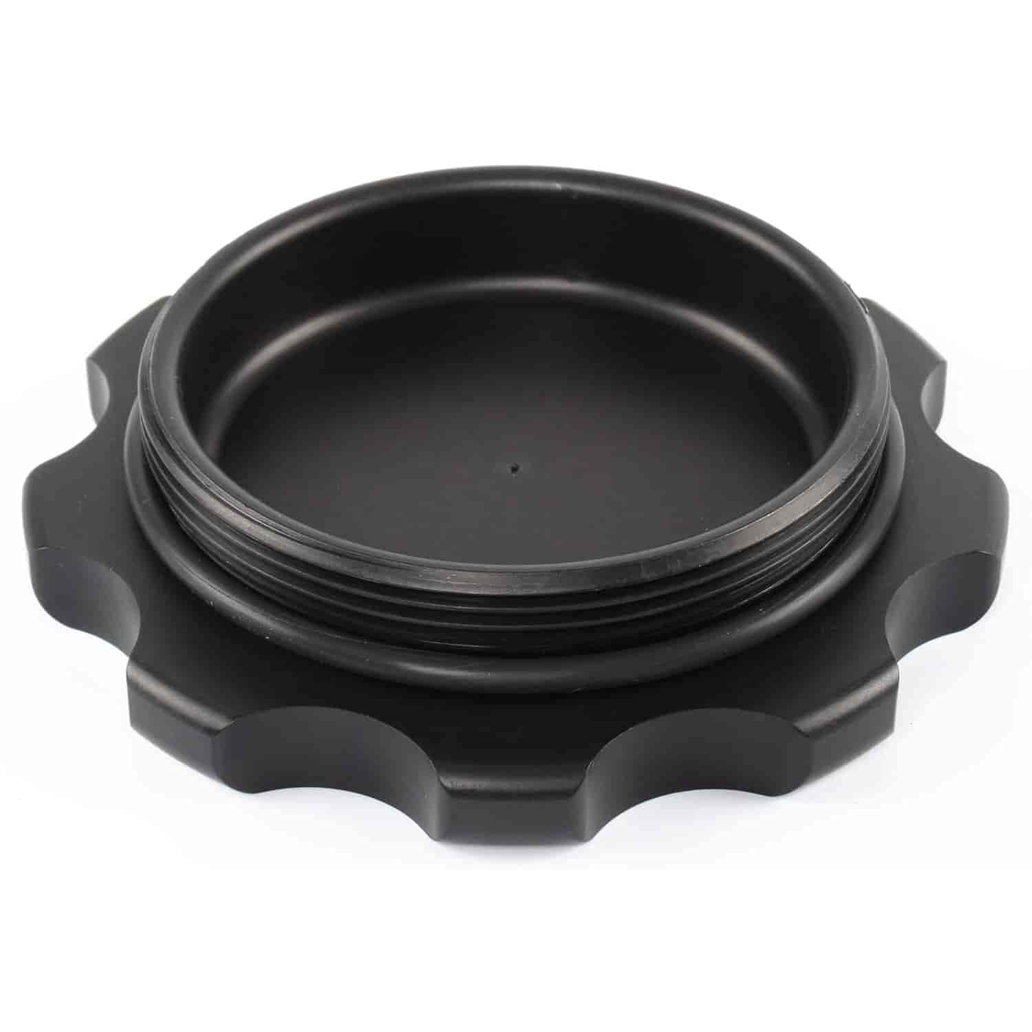 CNC Billet Aluminum Cap JEGS 12-Bolt Fuel Cell Cap With Bung - Black ...