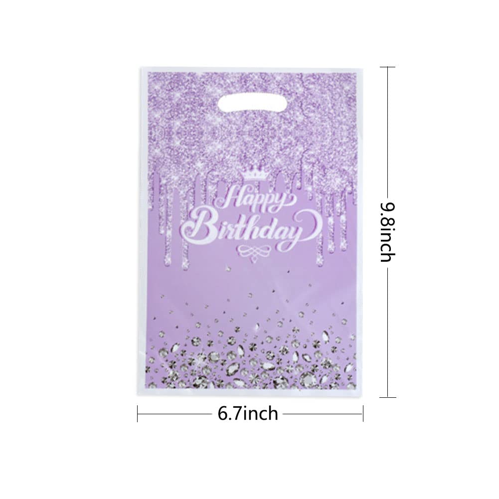 30 Packs Purple and silver Cute Party Gift Bags candy bags Purple and ...
