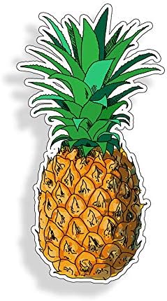 Amazon.com: Pineapple Sticker Yellow Full Color Die Cut Car Truck ...