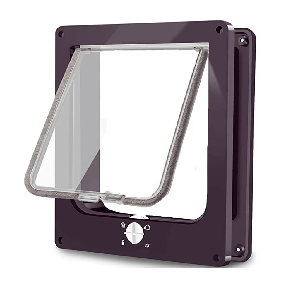 Large Cat Flap, 4 Way Locking with Magnets Cat Flap Door, Easy Install ...