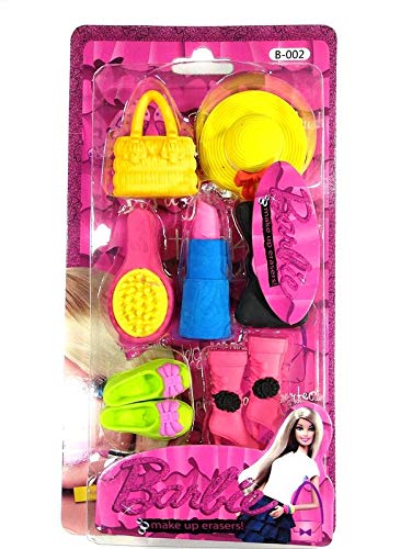 Matrixweb Colorful Decorative Barbie Eraser , Pack of 9 : Amazon.in ...