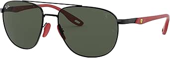Amazon.com: Ray-Ban RB3659M Scuderia Ferrari Collection Square ...